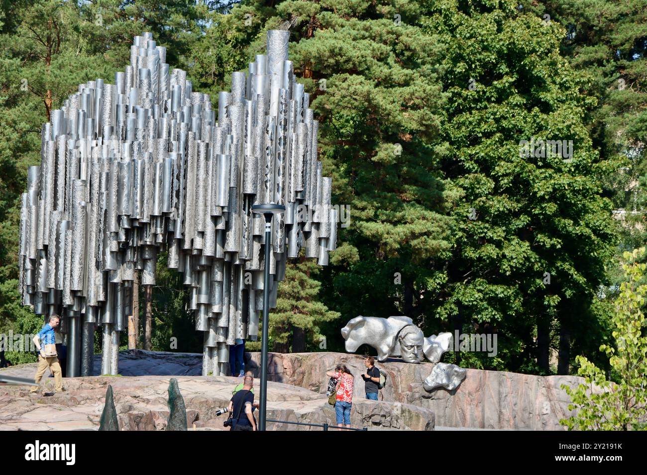 The Sibelius monument by Finnish artist Eila Hiltunen titled Passio ...