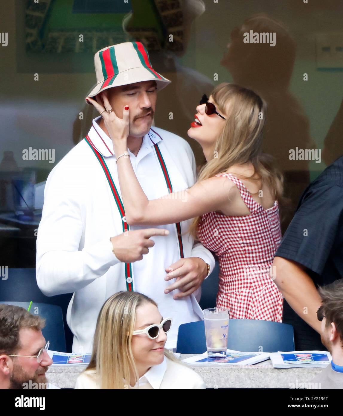 New York, United States. 08th Sep, 2024. Taylor Swift and Travis Kelce ...