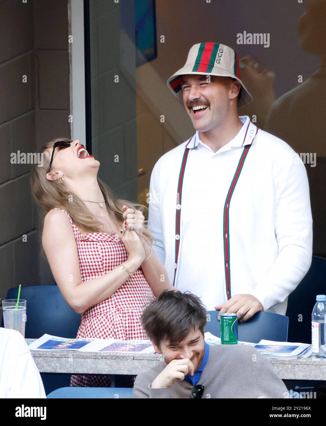 New York, United States. 08th Sep, 2024. Taylor Swift and Travis Kelce ...