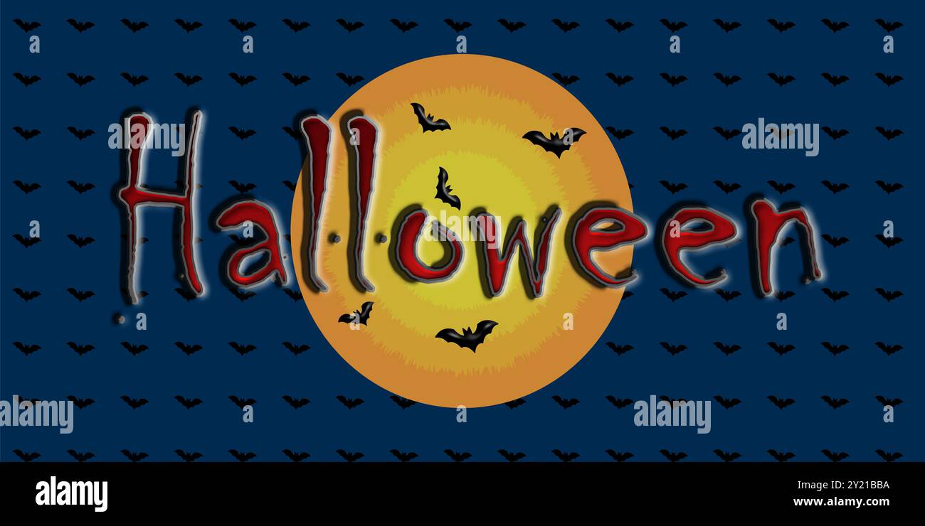 Design o com tema de Halloween apresenta a palavra "Halloween" em texto ...