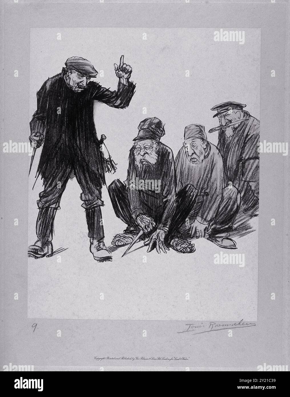 World War One: three prisoners crouch at the feet of a fourth man who ...