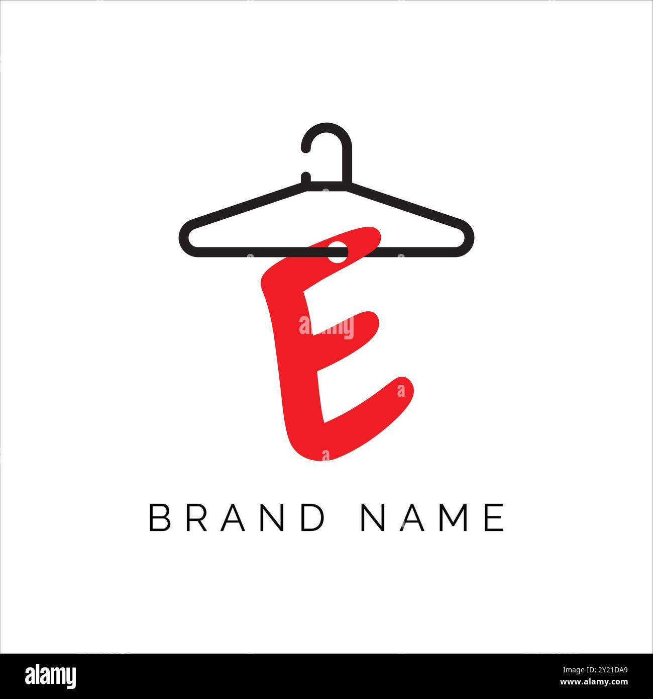 Letter E fashion logo, Hanging letter E vector Icon, boutique logo ...