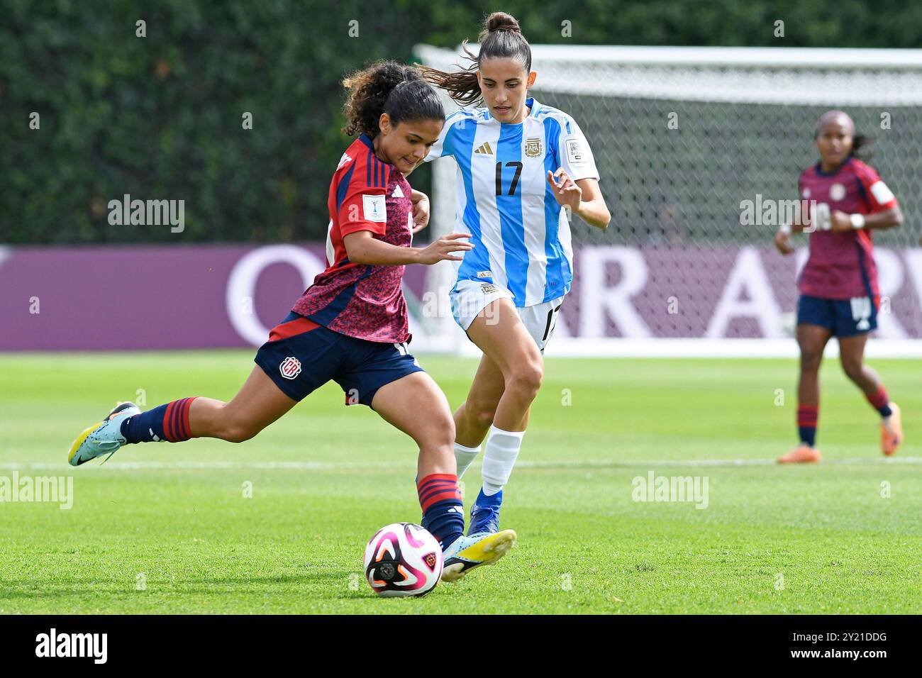 Techo Metropolitan Stadium Denise Rojo of Argentina disputes the throw ...