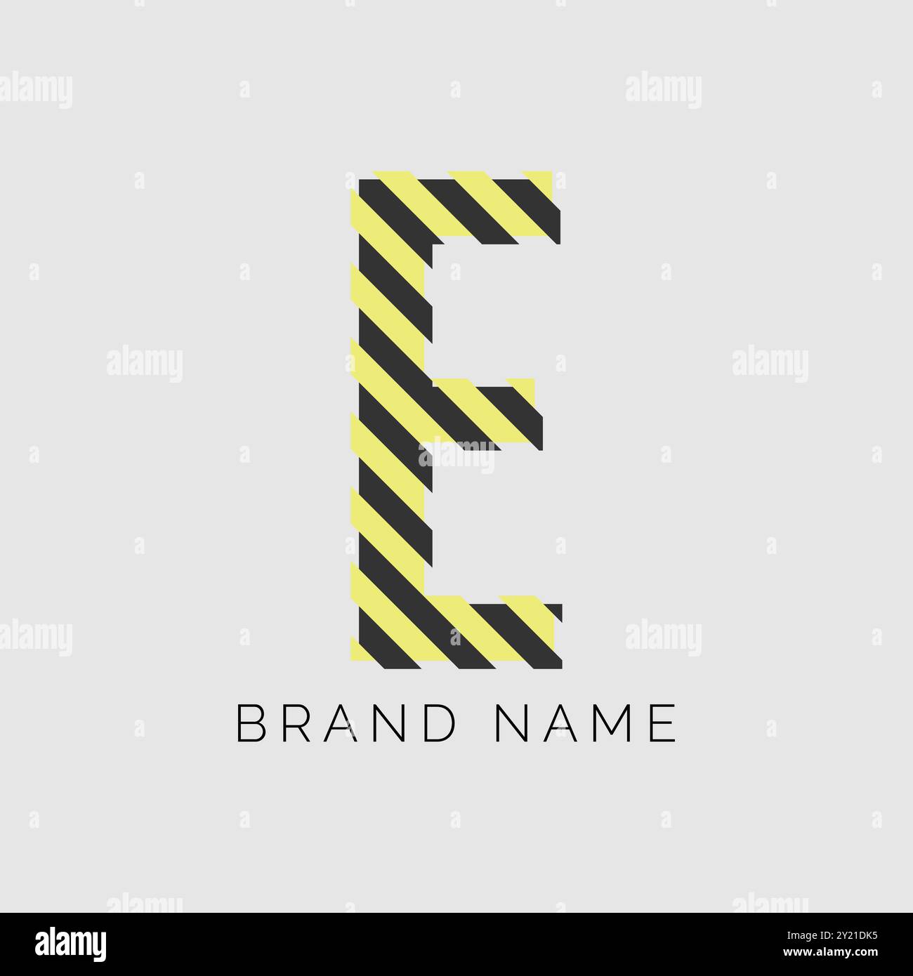 letter E logo, divider color design. Alphabet E for energy labels, rock ...