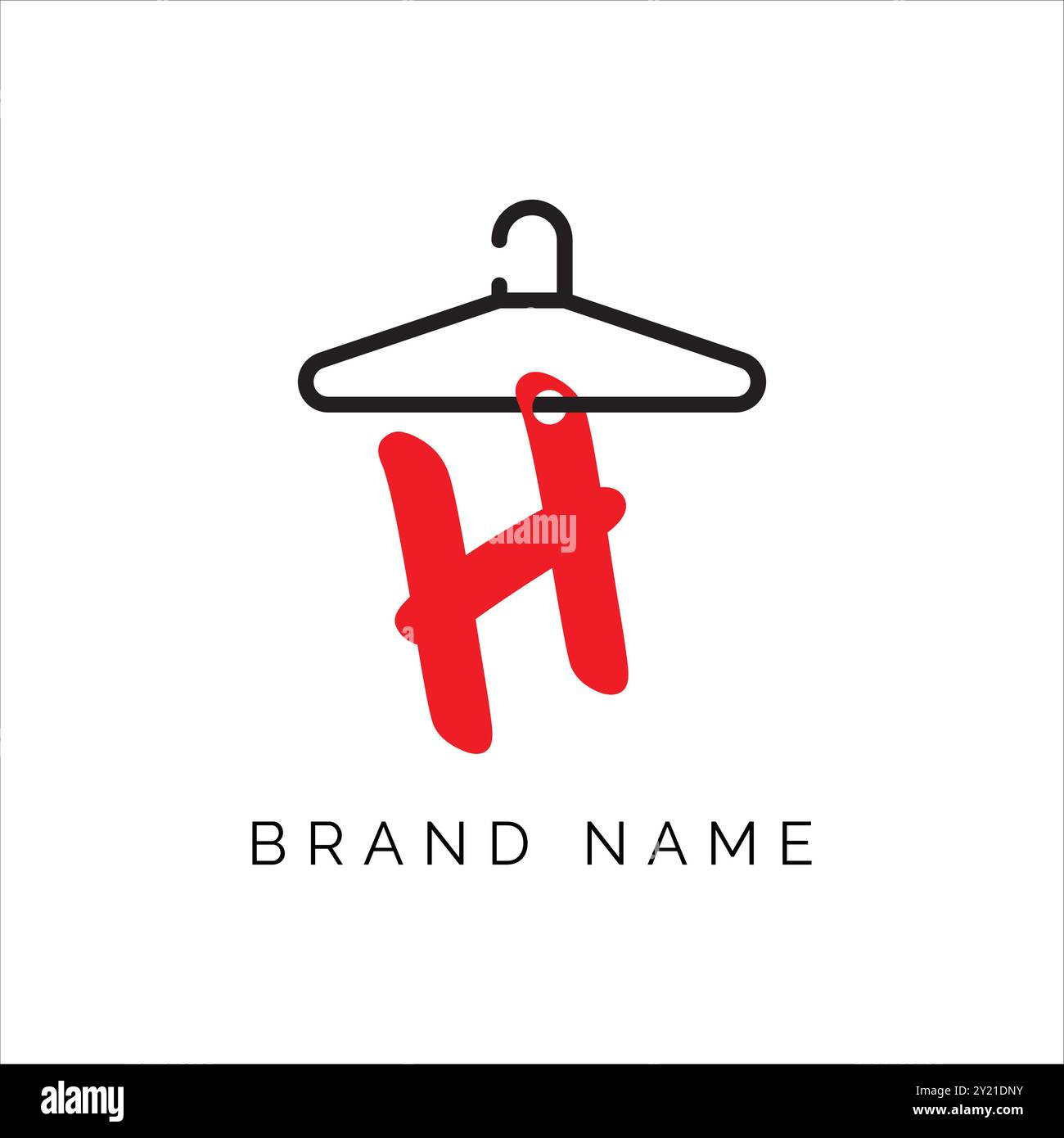 Letter H fashion logo, Hanging letter H vector Icon, boutique logo ...