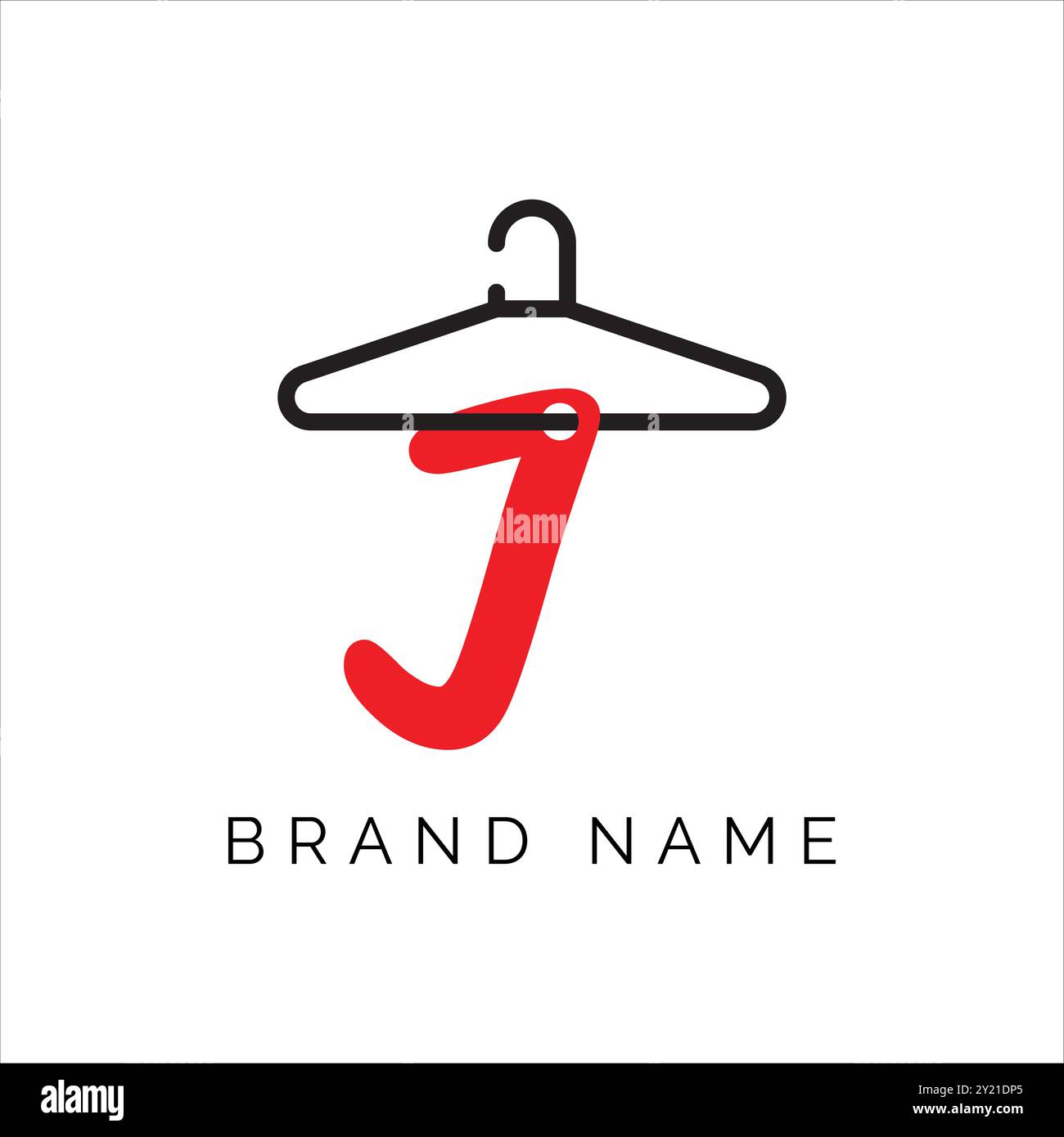 Letter J fashion logo, Hanging letter J vector Icon, boutique logo ...