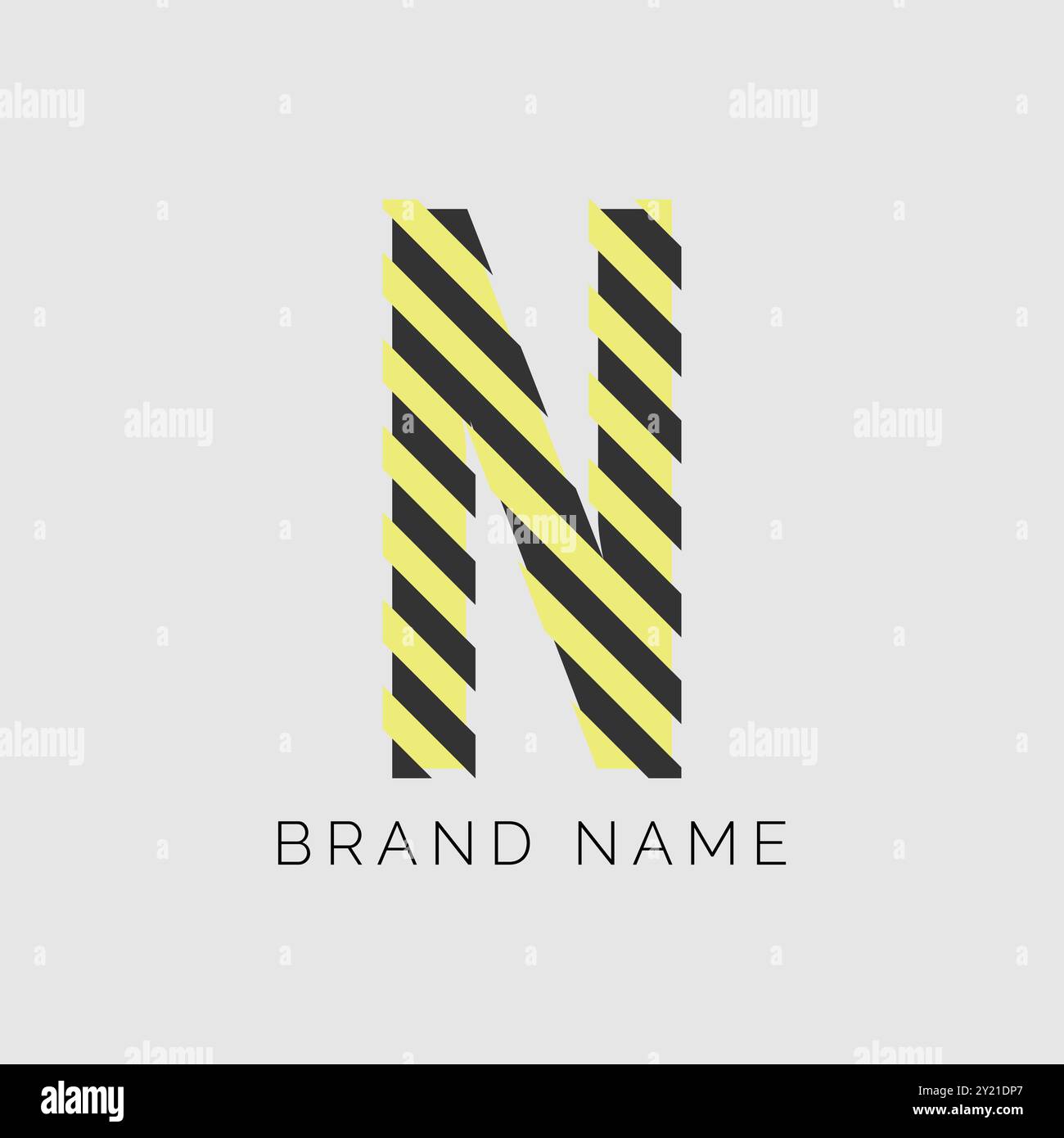 letter N logo, divider color design. Alphabet N for energy labels, rock ...