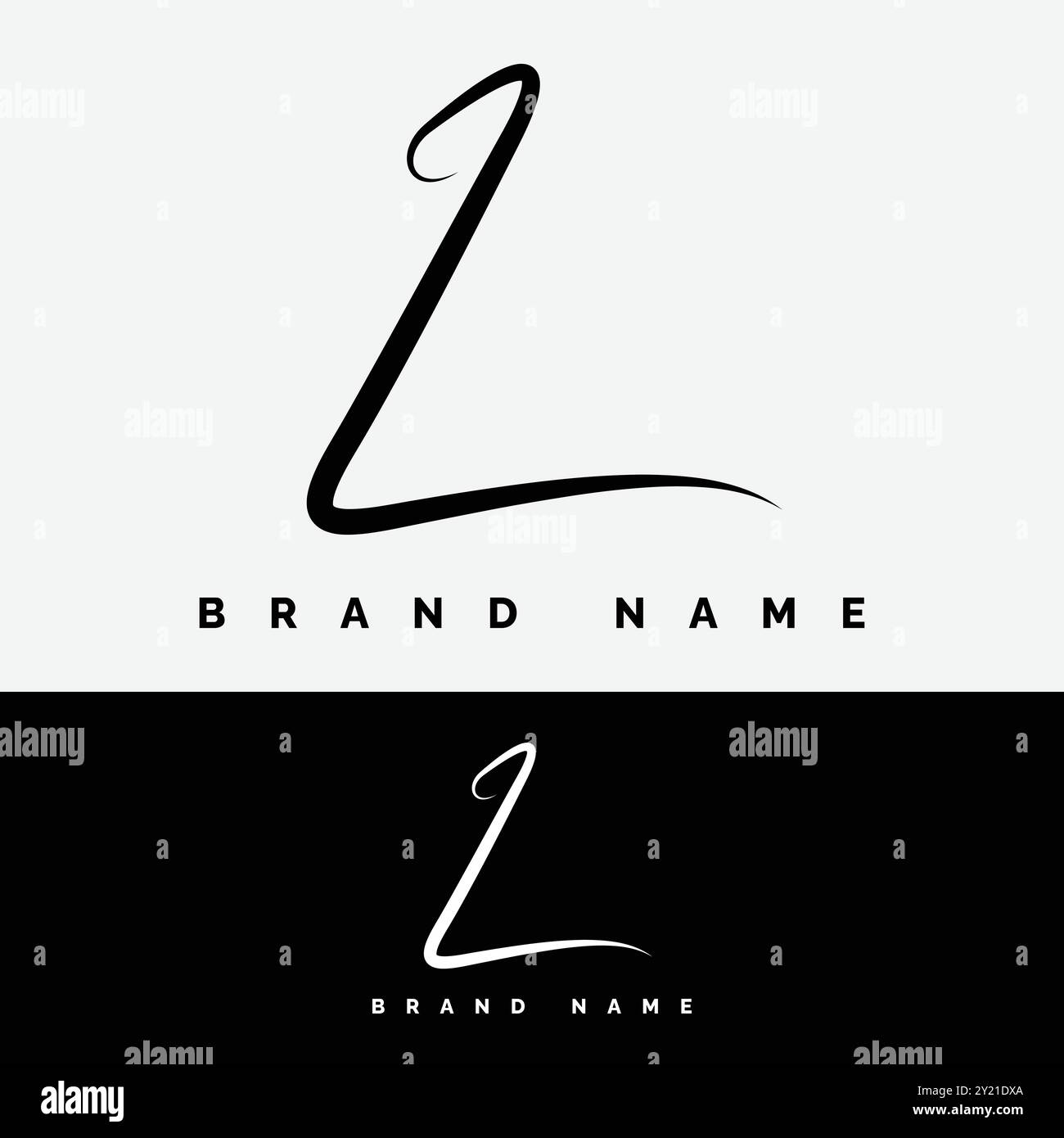 Letter L Signature Logo - Initial Alphabet for L - Handwritten L Logo ...
