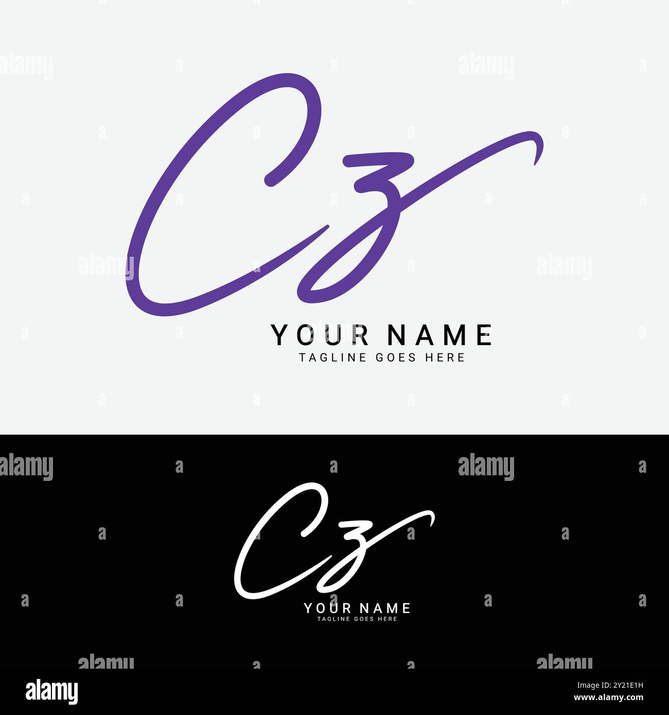 C, Z, CZ Initial letter logo. Alphabet CZ Handwritten Signature logo Stock Vector Image & Art ...