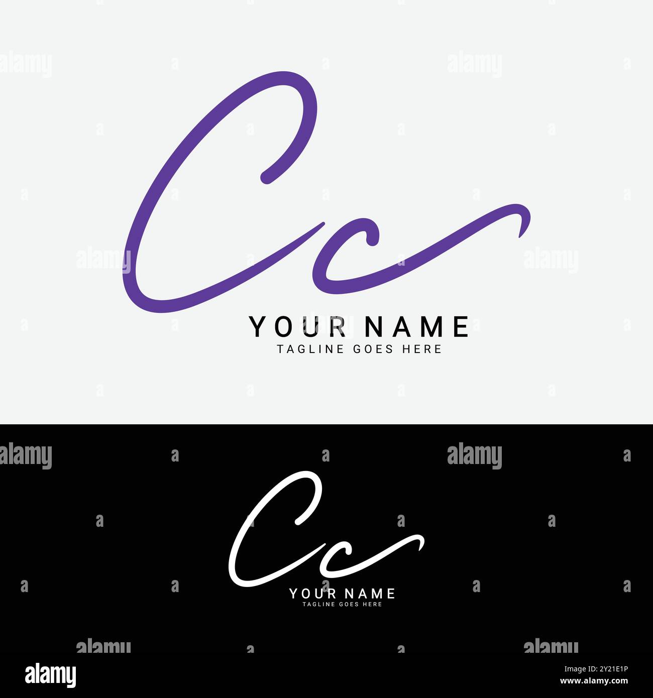 C, CC Initial letter logo. Alphabet CC Handwritten Signature logo Stock ...