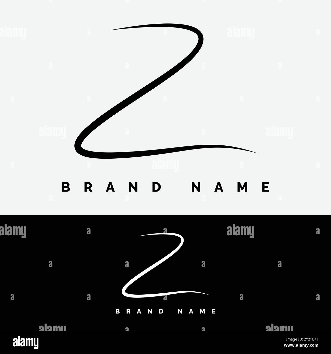 Letter Z Signature Logo - Initial Alphabet for Z - Handwritten Z Logo ...
