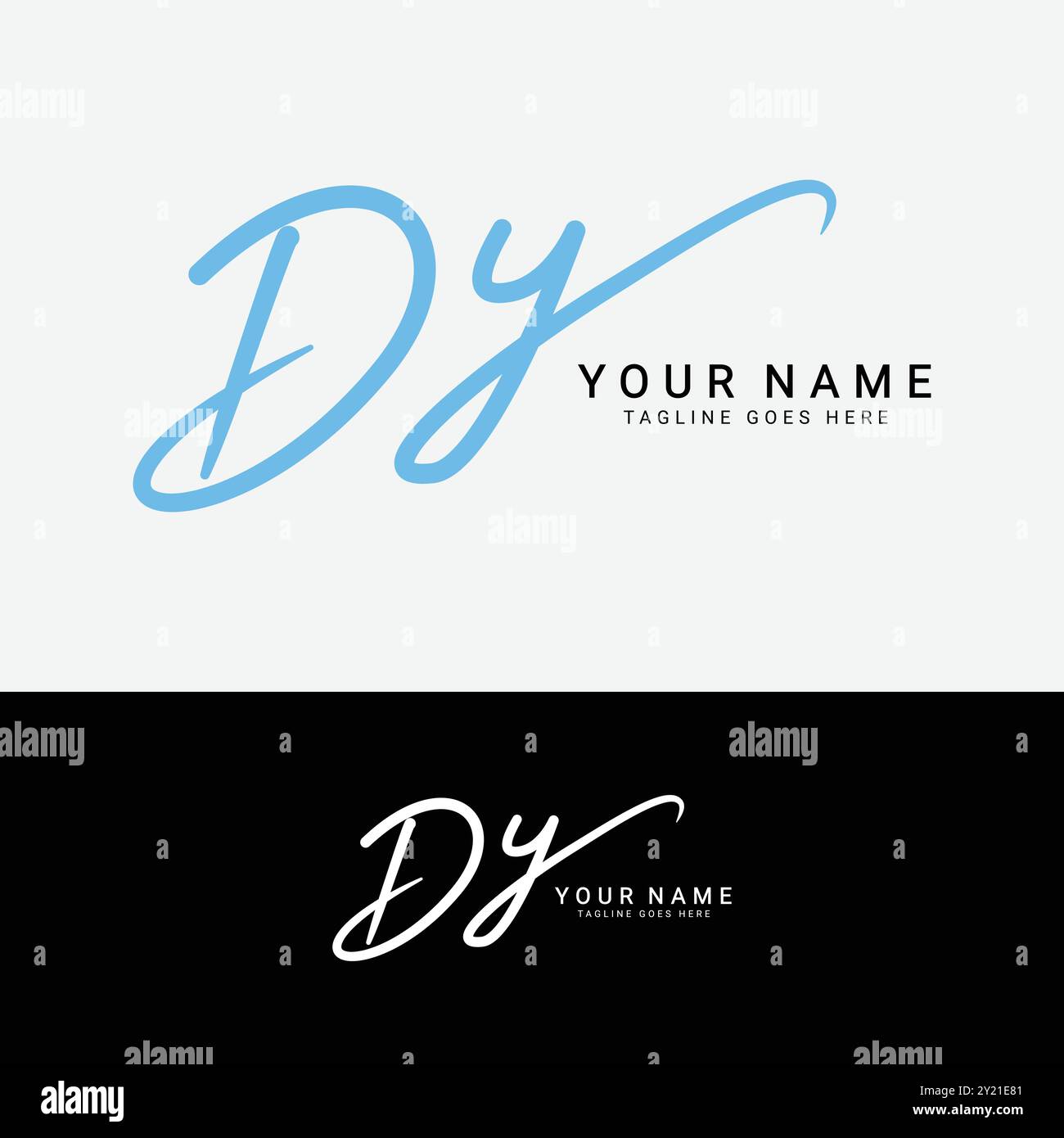 D, Y, DY Initial letter logo. Alphabet DY Handwritten Signature logo ...