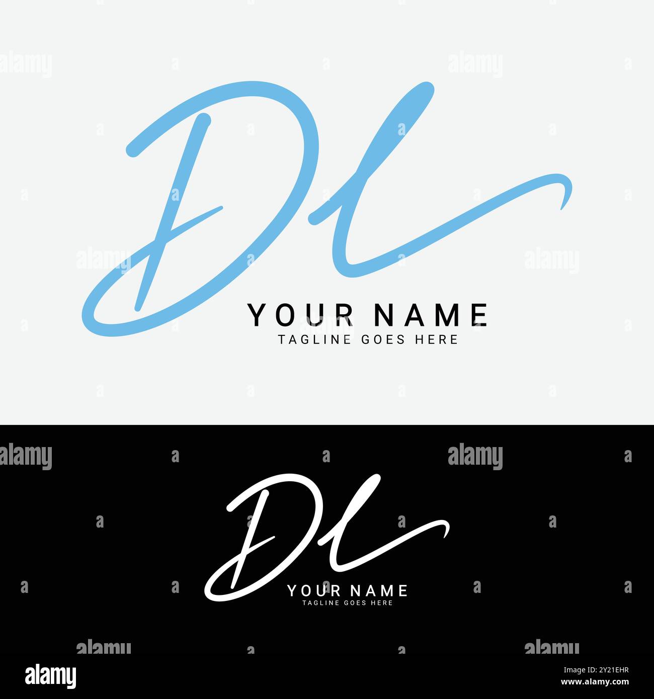 D, L, DL Initial letter logo. Alphabet DL Handwritten Signature logo Stock Vector Image & Art ...