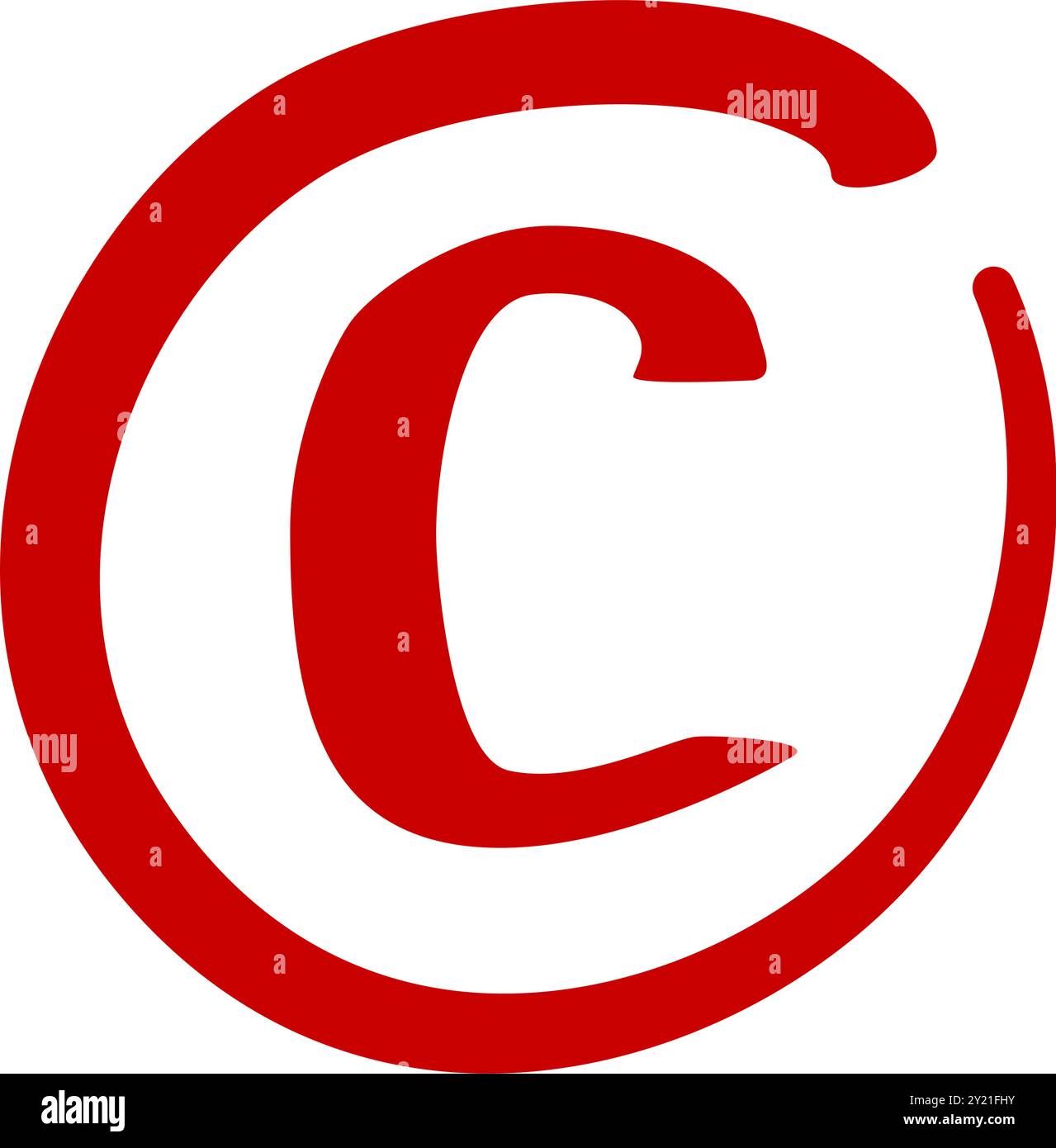 C grade given for an exam or homework written in red marker vector ...