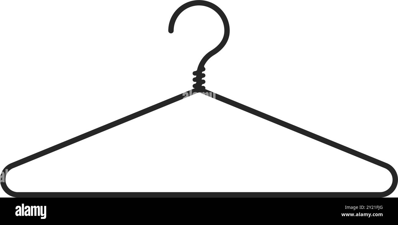 Wire coat hanger or clothes hanger icon vector Stock Vector Image & Art ...