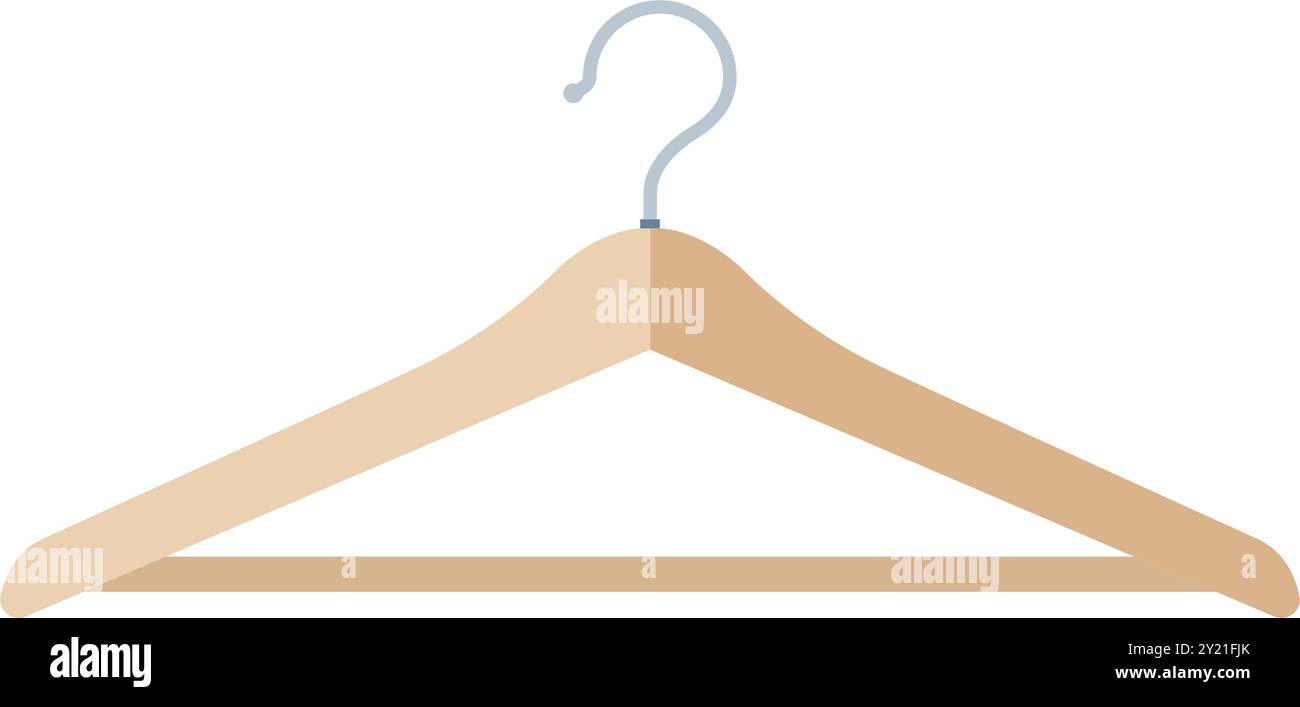 Wooden coat hanger or clothes hanger icon vector Stock Vector Image ...