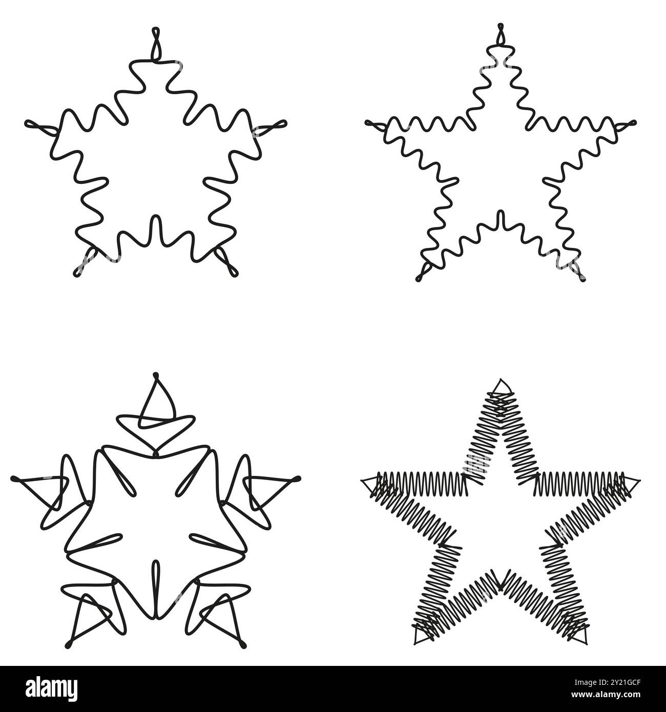 Abstract star icon. Wavy line pattern. Geometric star outline. Dynamic black shape Stock Vector ...