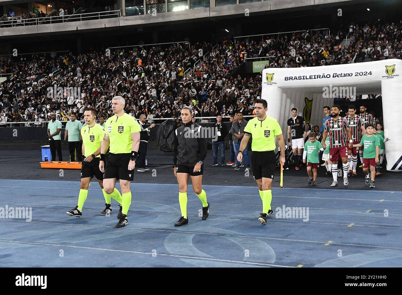Rio de Janeiro, Brazil, August 10, 2024. Football referees during the ...