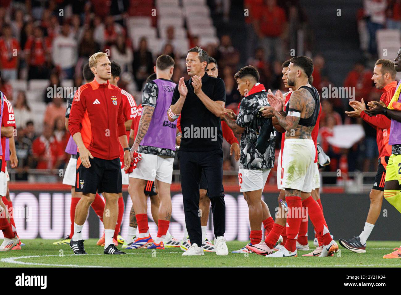 Roger Schmidt seen during Liga Portugal game between teams of SL ...