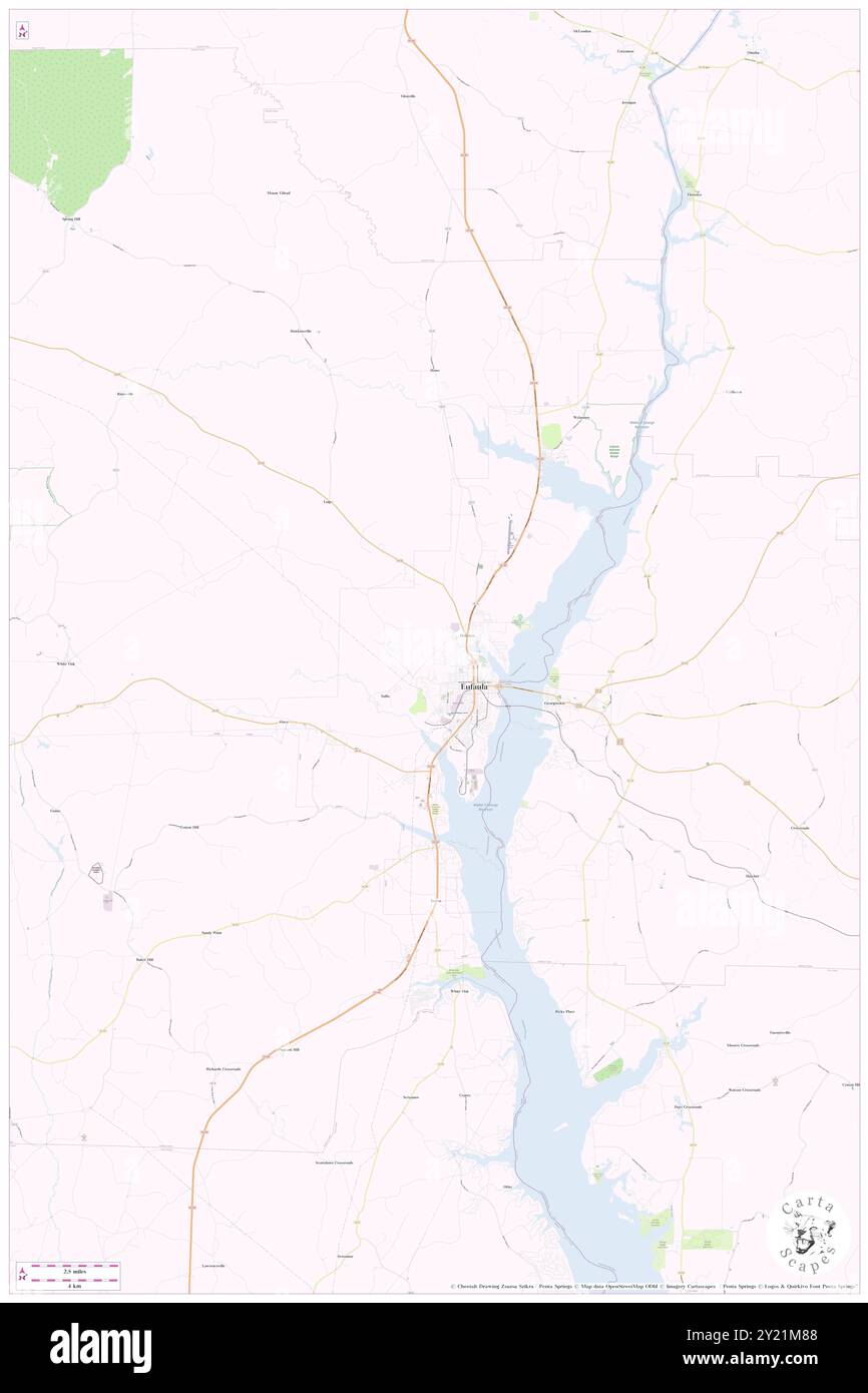 Map of eufaula Cut Out Stock Images & Pictures - Alamy