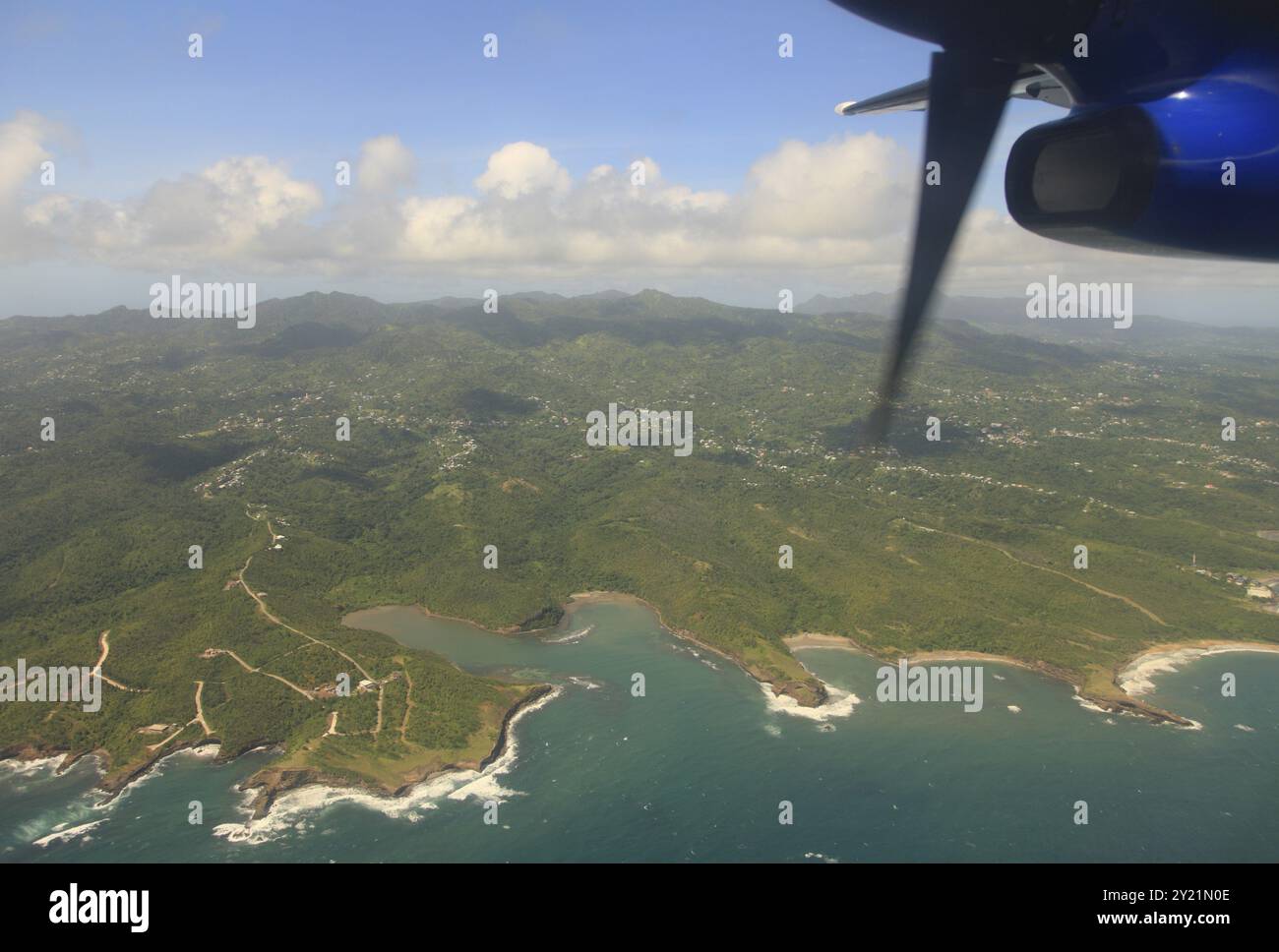 Aerial view of Grenada in the Caribbean Sea Stock Photo - Alamy
