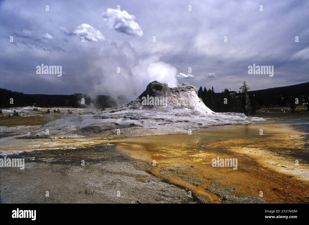 Upper Geyser Basin in Yellow Stone NP, USA, North America Stock Photo ...