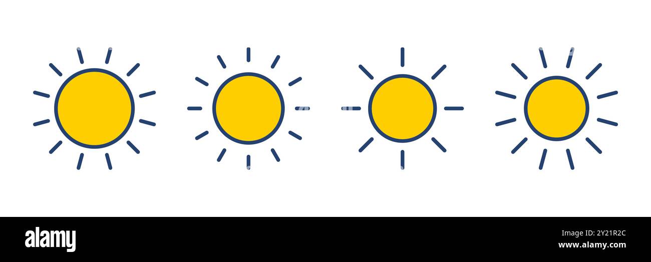 Sun icon vector. Brightness Icon vector Stock Vector Image & Art - Alamy