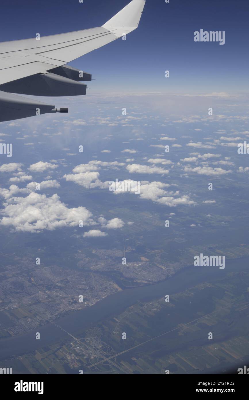 Aerial view of Canada with river and bridge Stock Photo - Alamy