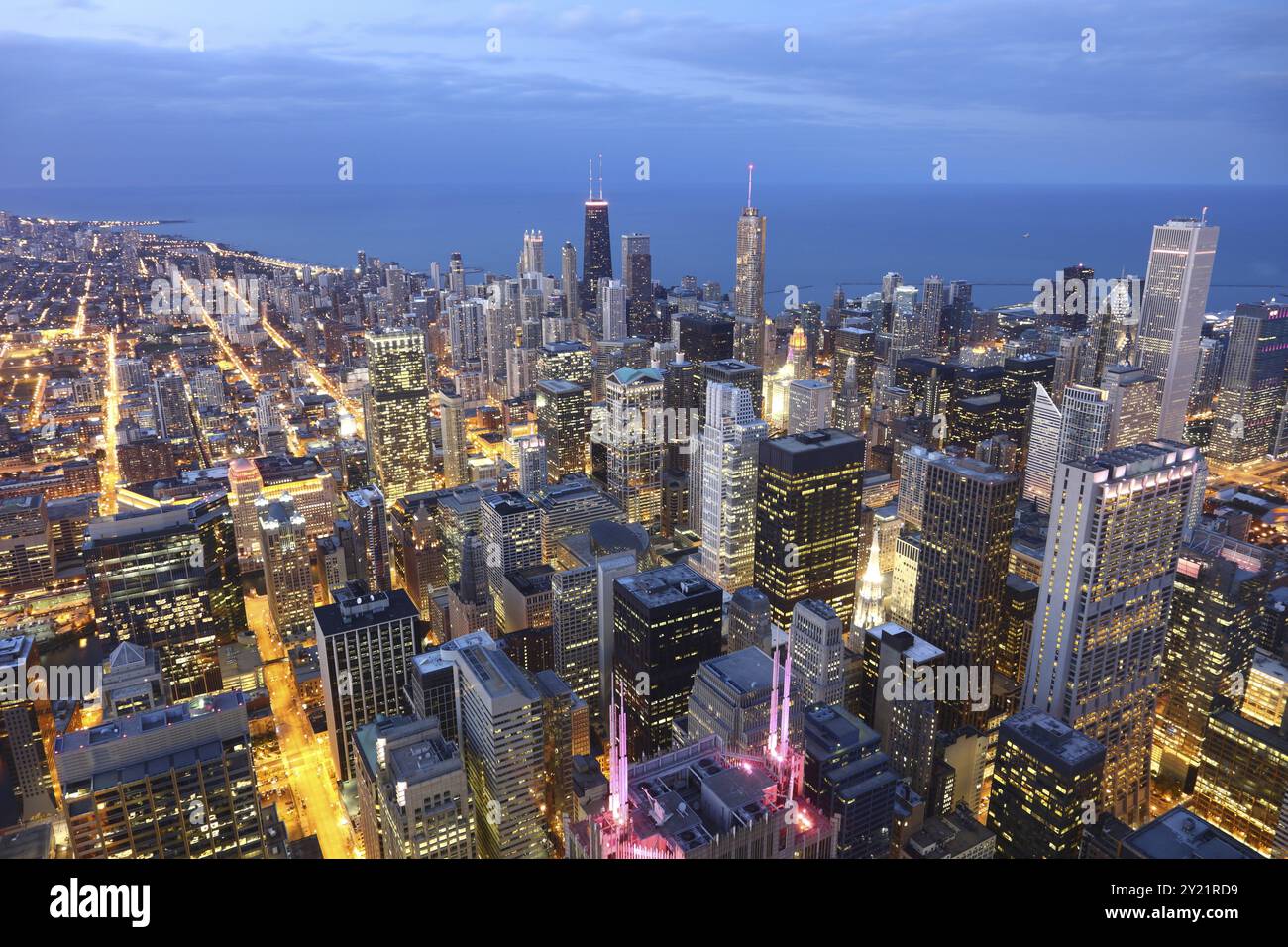 USA from high above at twilight Stock Photo - Alamy