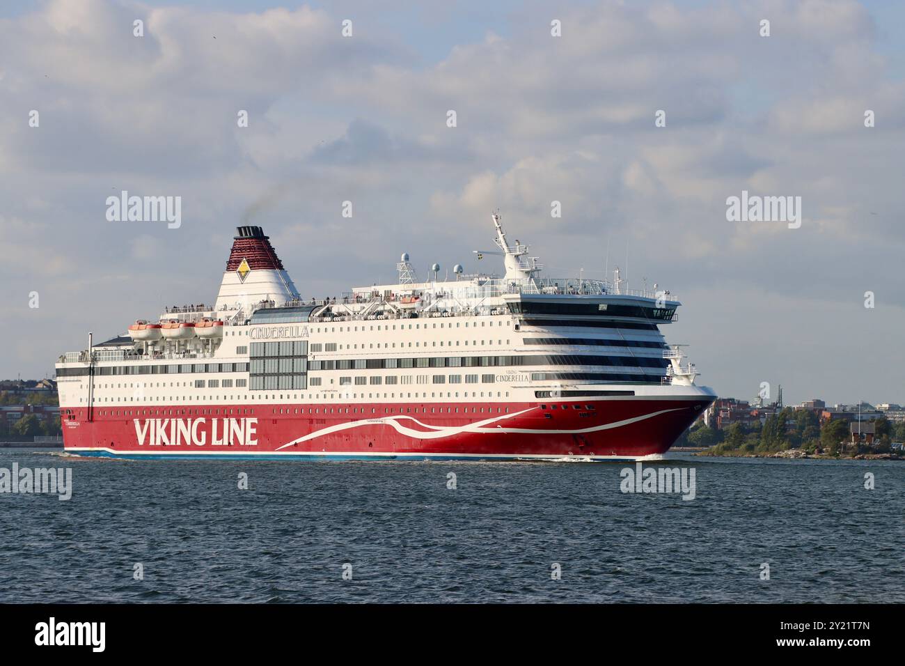 Viking Line Cinderella leaving Helsinki harbor, Finland August 2024 ...