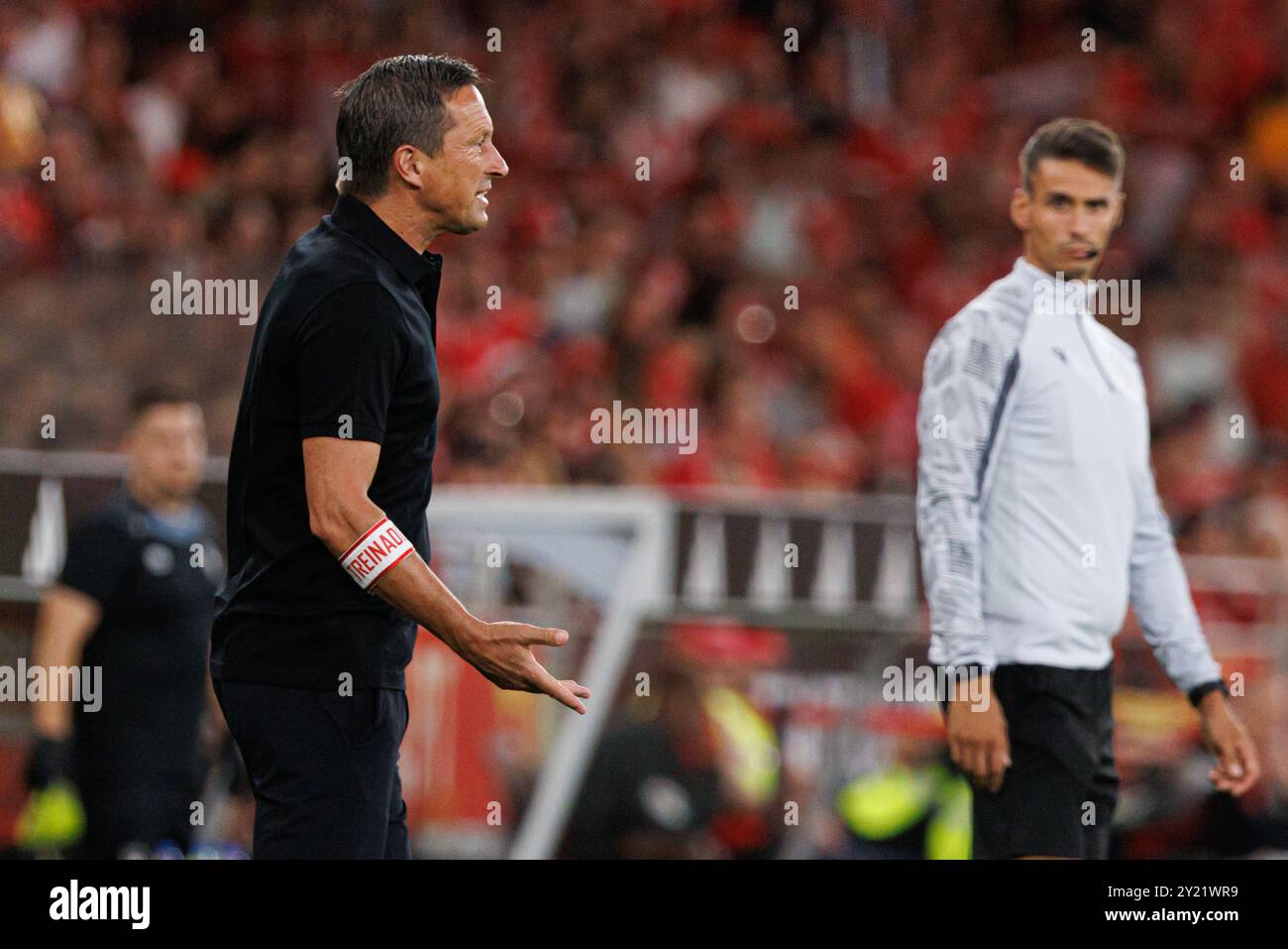 Roger Schmidt seen during Liga Portugal game between teams of SL ...