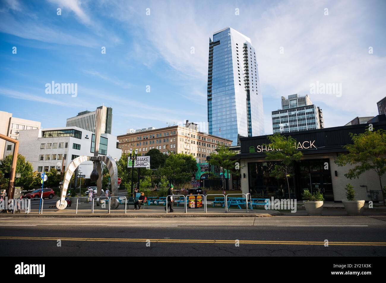 The Shake Shack in downtown Portland OR, USA Stock Photo - Alamy