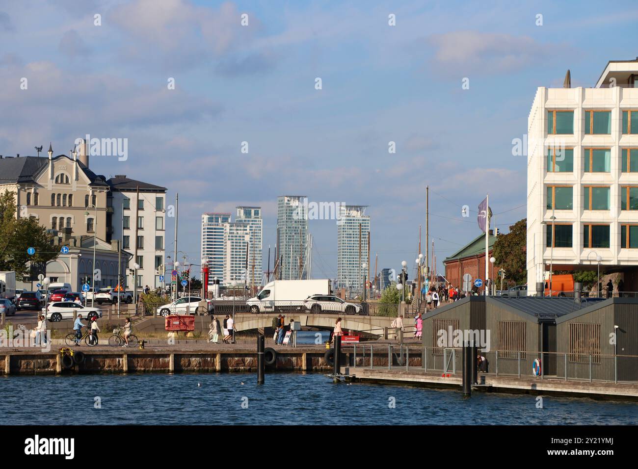 Redi Towers seen from Helsinki harbor with Katajanokka to the right ...