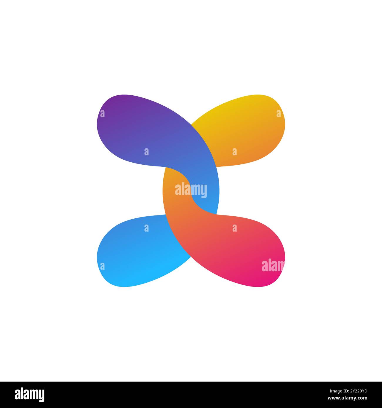 abstract letter x link chain logo concept, sign geometric connection symbol icon vector design ...