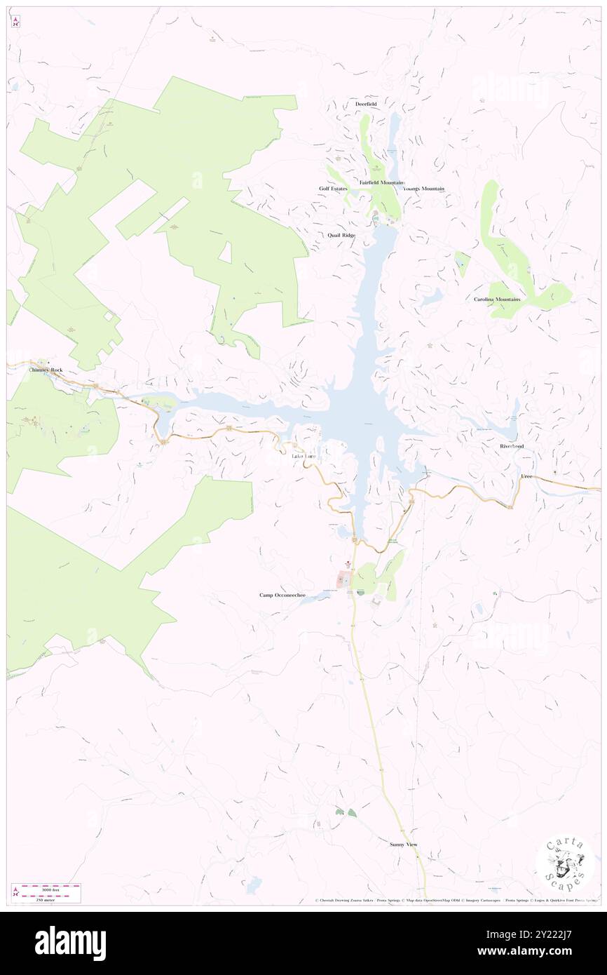 Map of lake lure Cut Out Stock Images & Pictures - Alamy