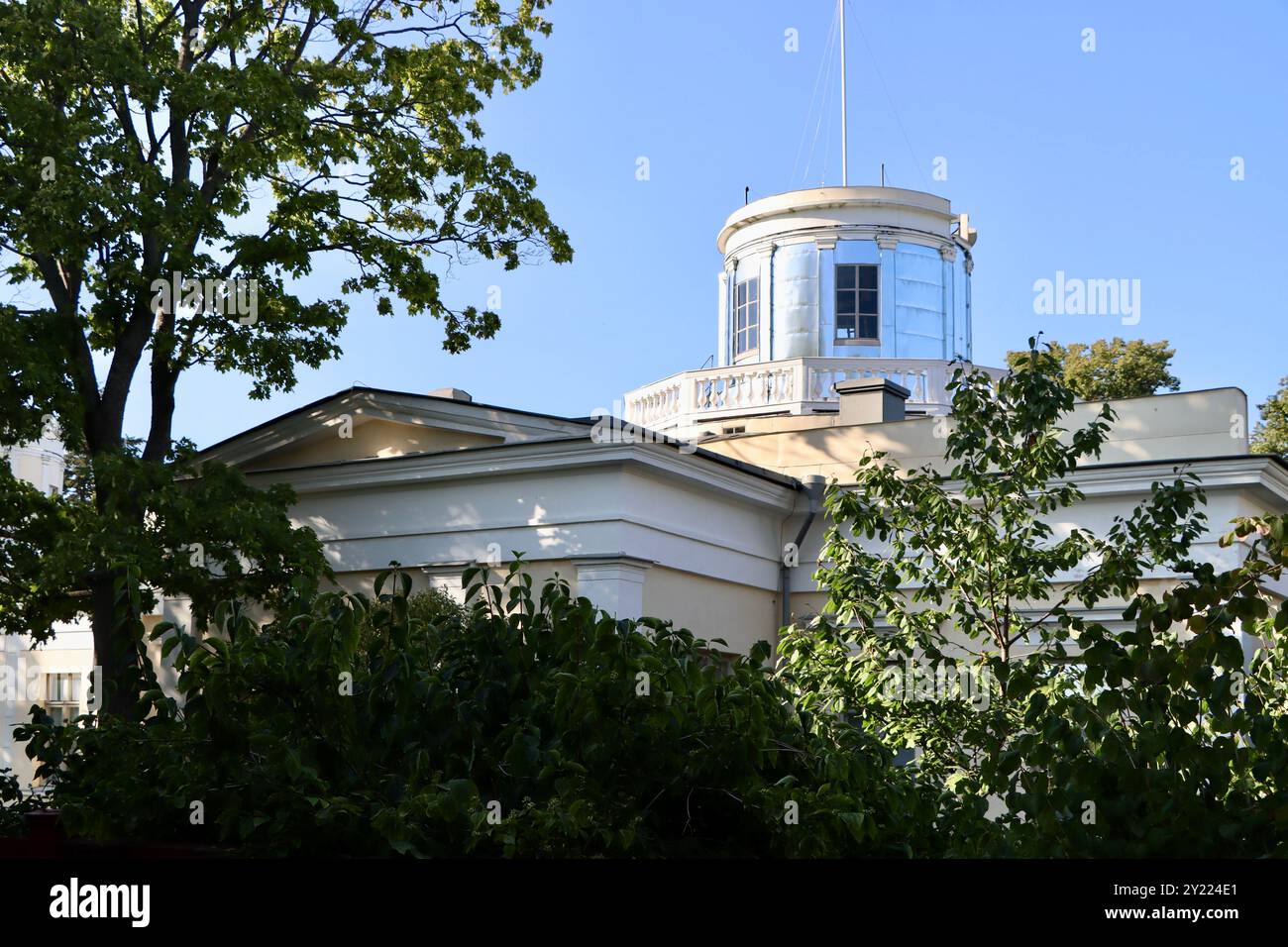 The tower in the park at Observatory Hill, Tähtitorninvuori in central ...