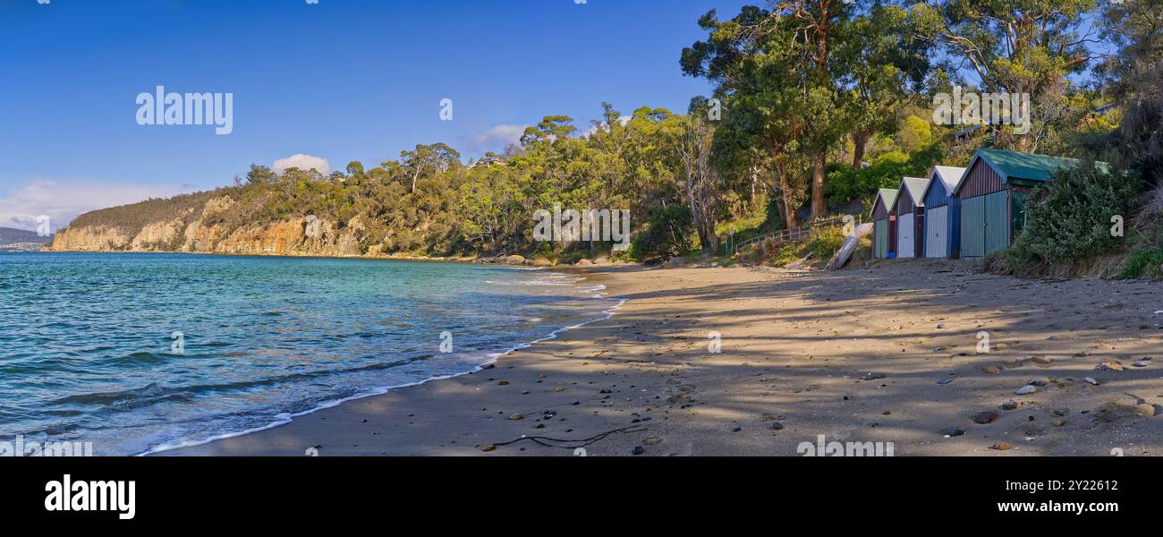 Derwent river ocean sea and Alum cliffs with beach and trees on sunny ...
