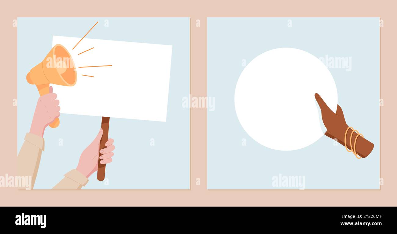 Woman holds flag sign Stock Vector Images - Alamy