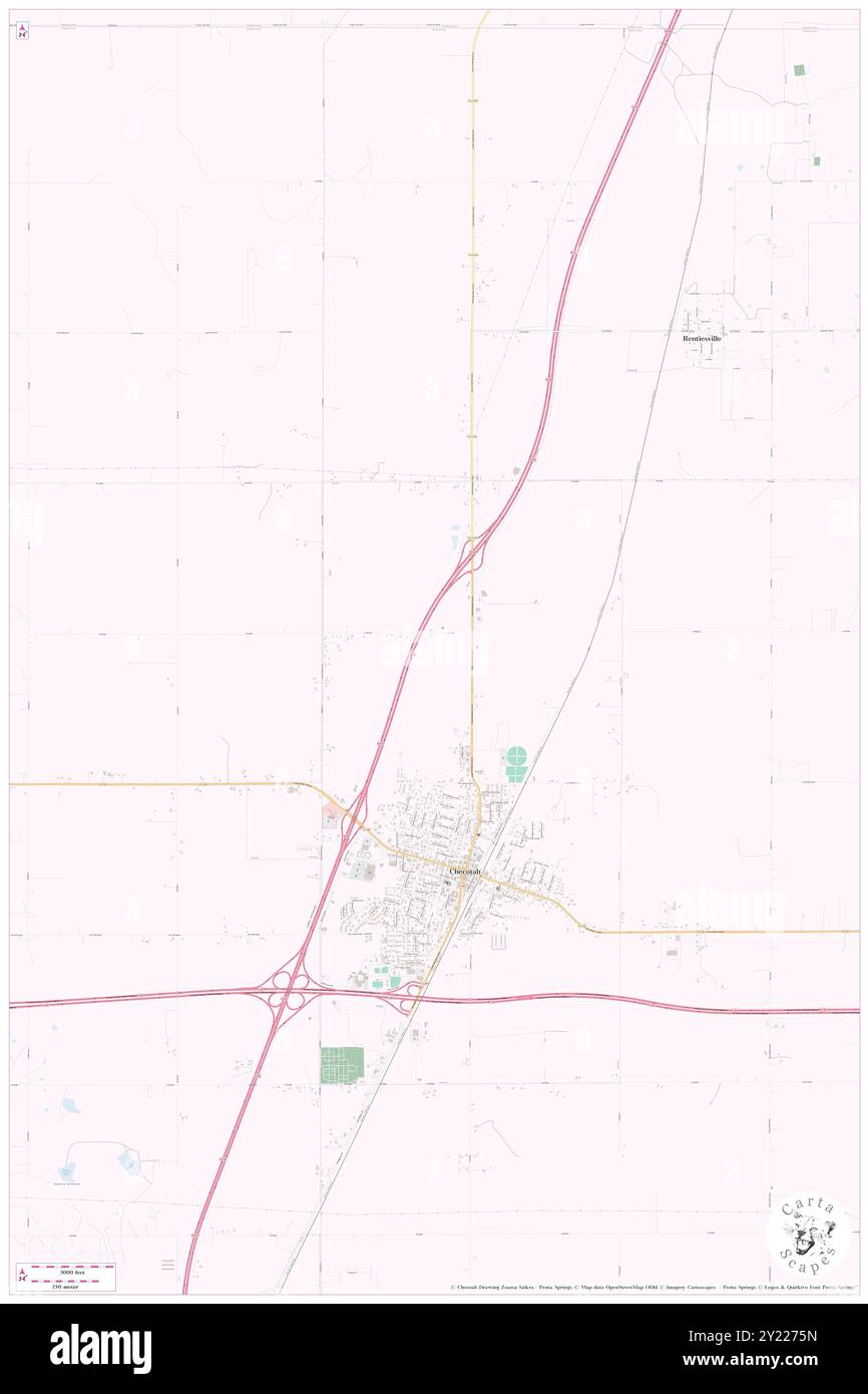 Map of checotah Cut Out Stock Images & Pictures - Alamy