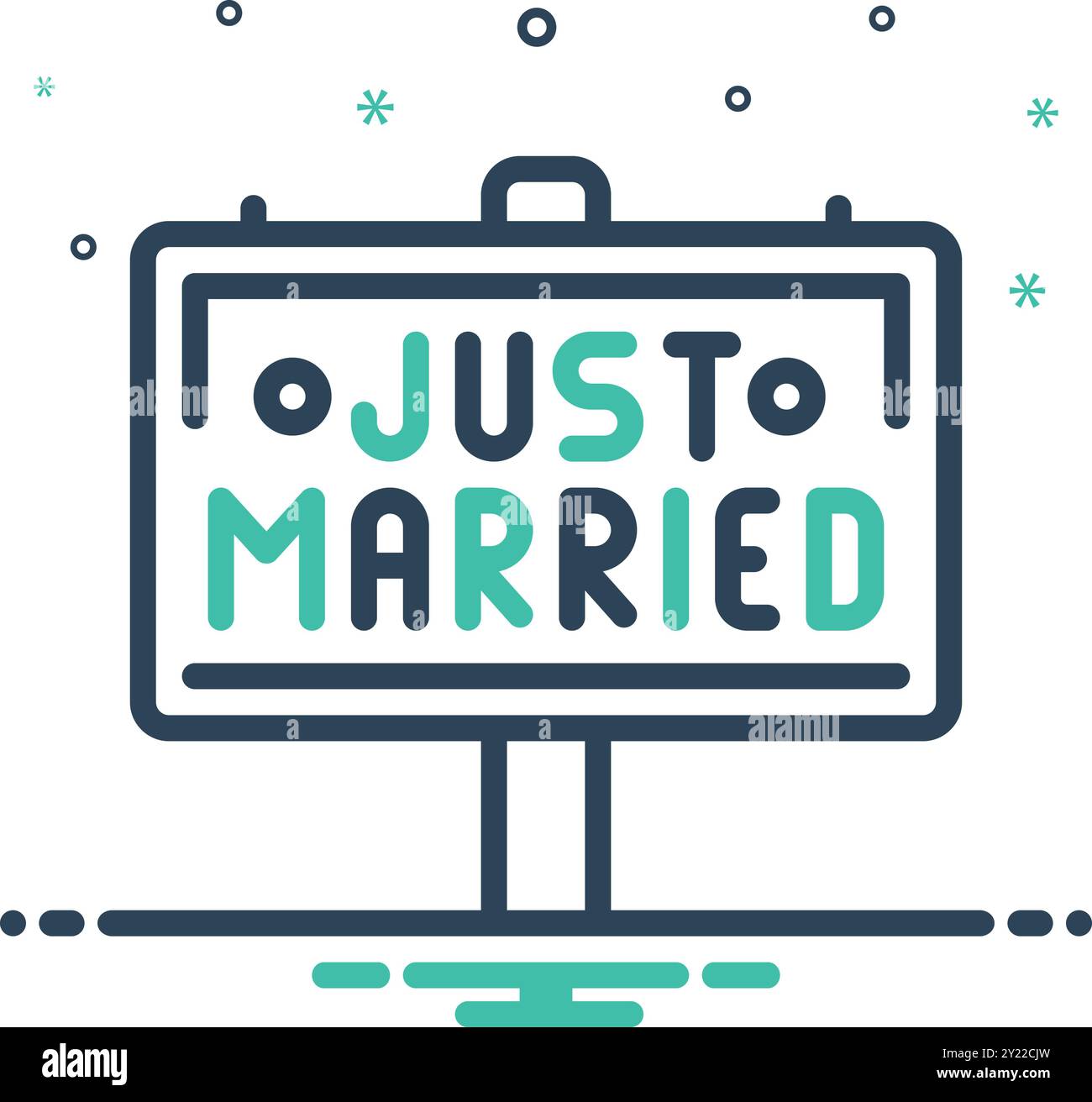 Icon for just married sign, marriage Stock Vector Image & Art - Alamy
