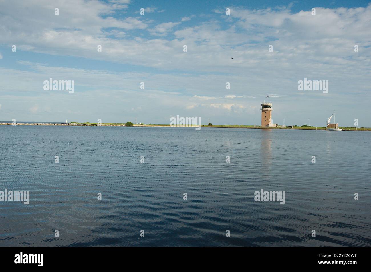 Demens Landing Park water towards jetty, small airport and Tampa Bay ...