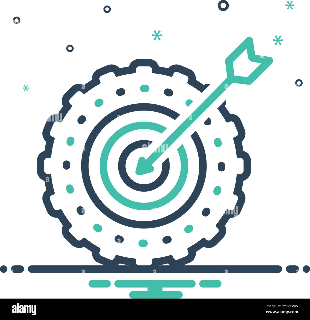 Target arrow and cogwheel Stock Vector Images - Alamy