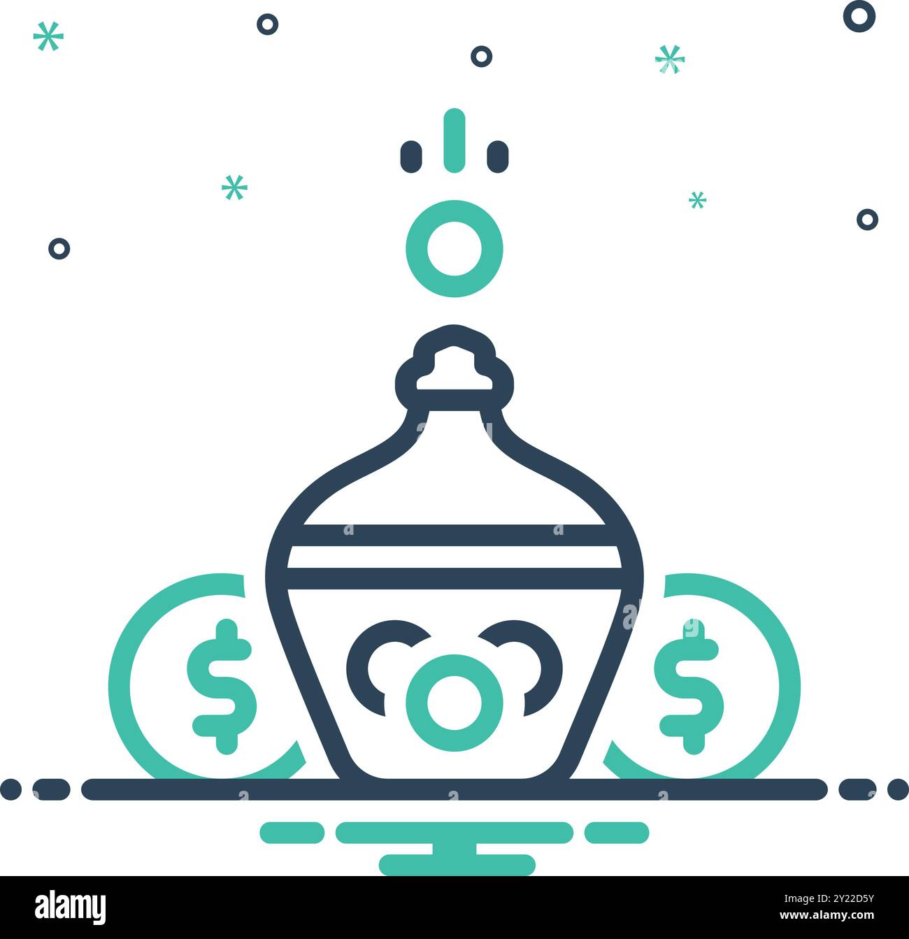 Saving money putting coins Stock Vector Images - Alamy