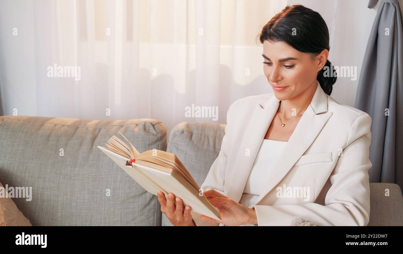 Rest work. Happy woman. Successful lifestyle. Elegant smiling lady ...