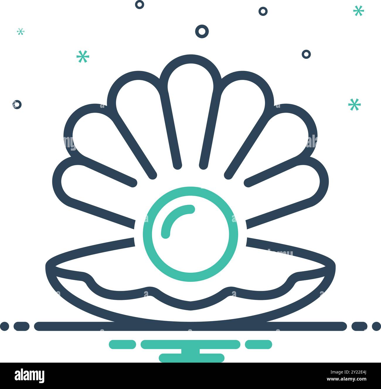 Pearl oyster shell treasure Stock Vector Images - Alamy