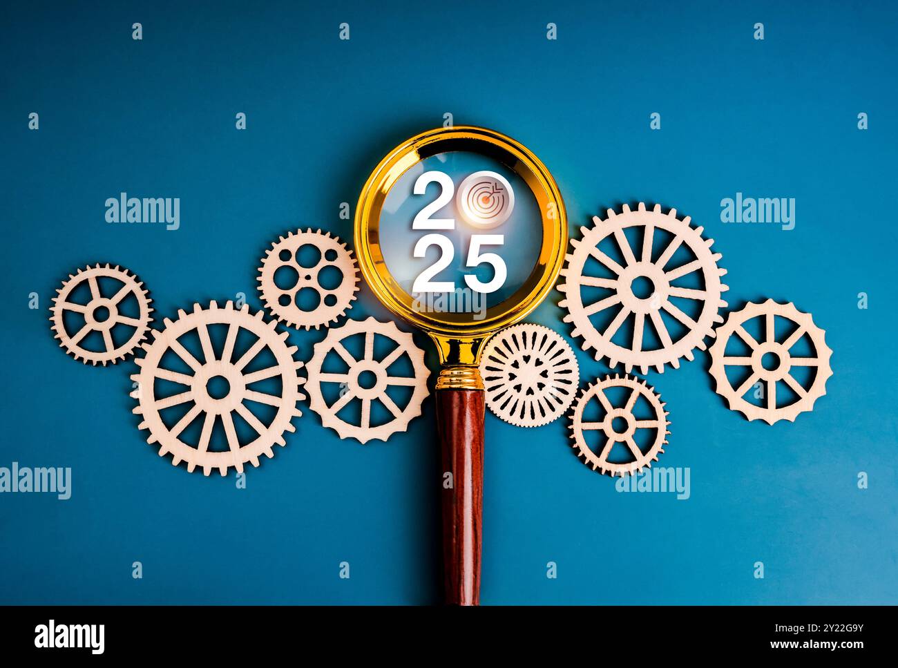 2025 new year with business goal and success, teamwork and management ...