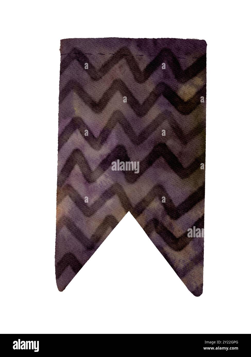 This stylish banner features a zigzag pattern in rich, dark colors ...