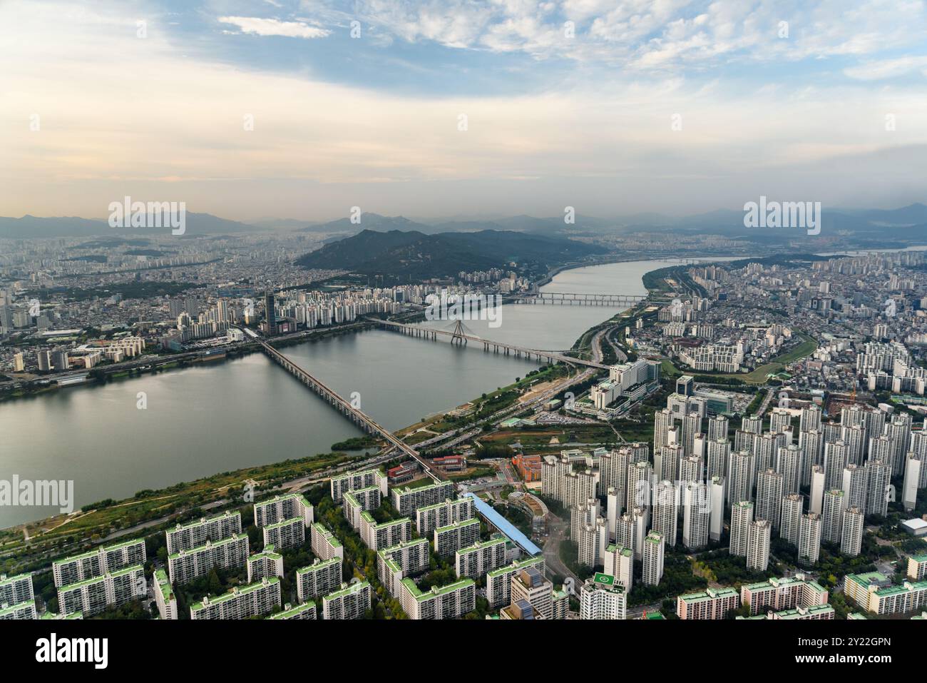 Aerial view of the Han River in Seoul, South Korea Stock Photo - Alamy