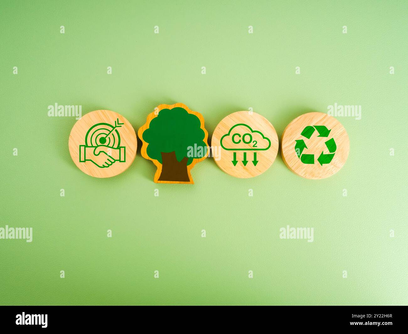 Collaboration of carbon dioxide reduction, limit climate change concept ...