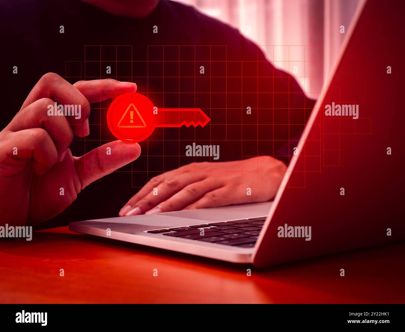 Scammer scam, digital identity theft, cybercrime online concept ...